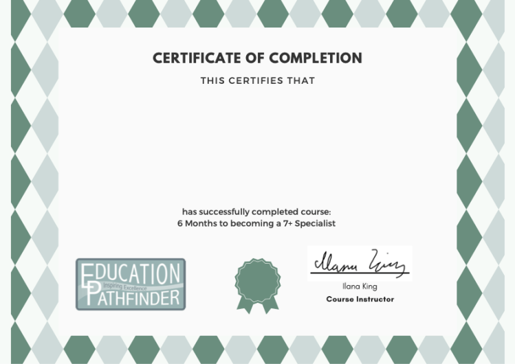 certificate of completion – Education Pathfinder